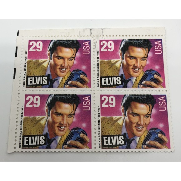 Design | 1993 Elvis Presley 29 Cent Stampunused 4 Stamps Exactly As ...